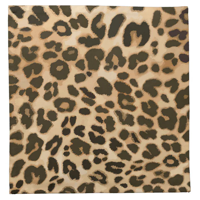 Leopard Print Background Cloth Napkin | Zazzle