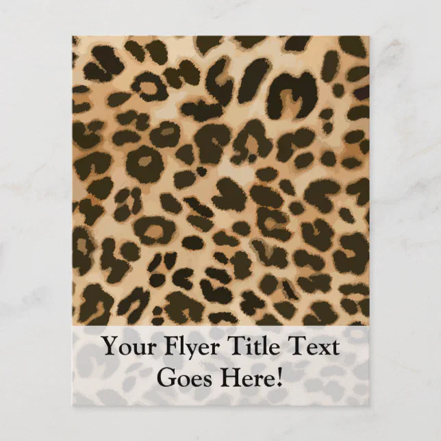 Leopard Print Background Flyer | Zazzle