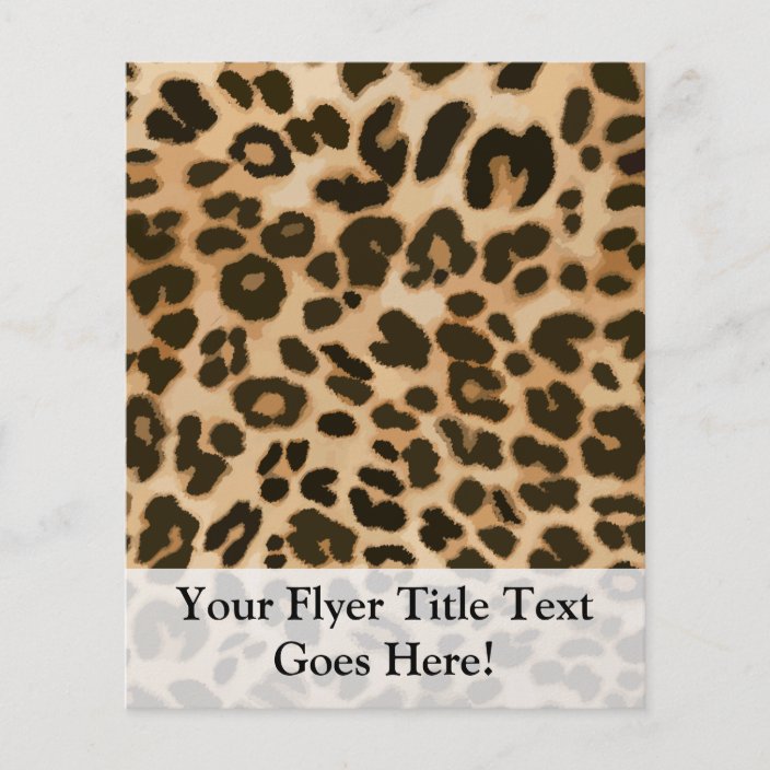 Leopard Print Background Flyer | Zazzle.com