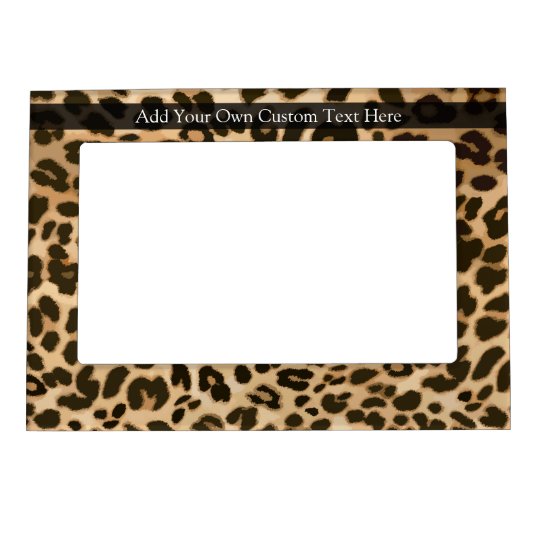 Leopard Print Background Magnetic Photo Frame | Zazzle.com
