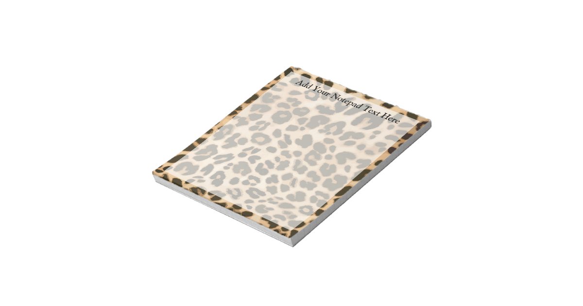 Leopard Print Background Notepad | Zazzle