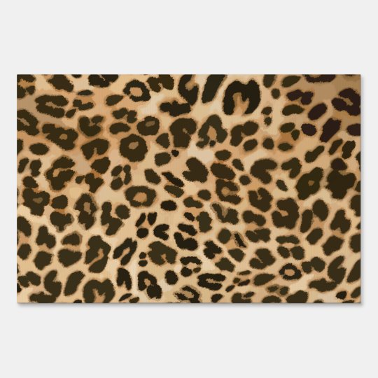 Leopard Print Background Sign | Zazzle.com