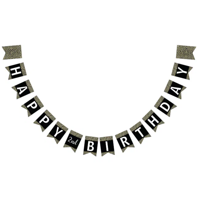 Leopard Print Banner, Customizable Bunting Flags | Zazzle