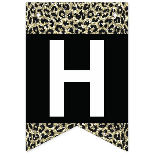 Leopard Print Banner, Customizable Bunting Flags | Zazzle