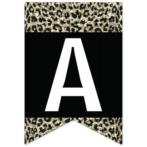 Leopard Print Banner, Customizable Bunting Flags | Zazzle
