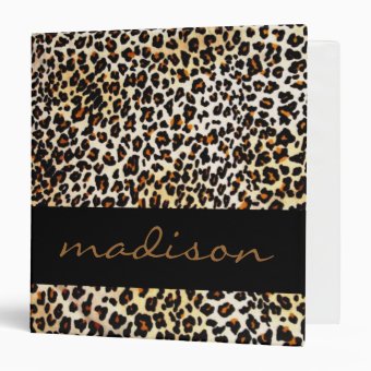 Leopard Print Binder | Zazzle