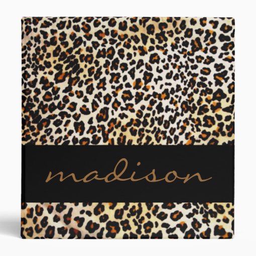 Leopard Print Binder | Zazzle