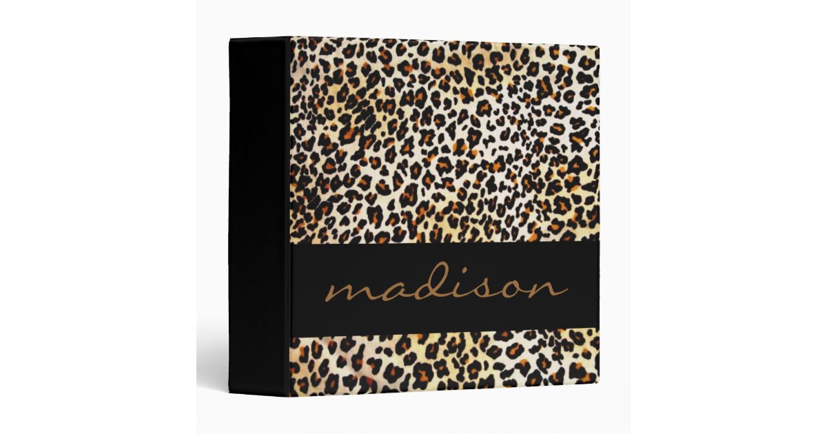 Leopard Print Binder | Zazzle