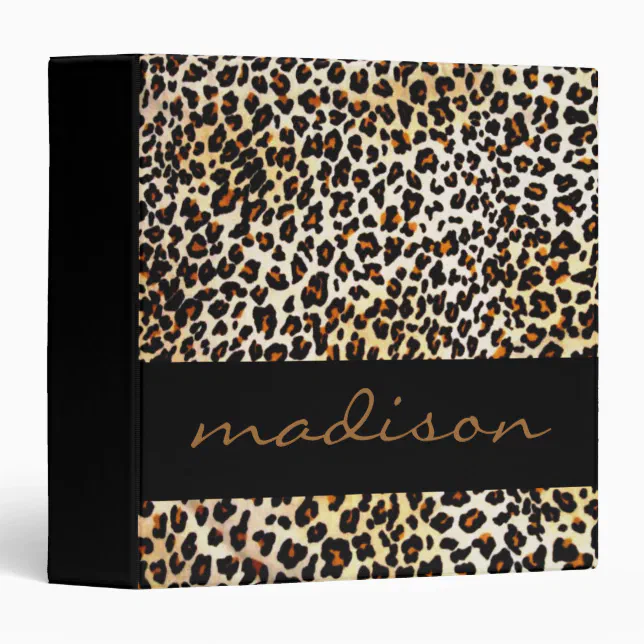 Leopard Print Binder | Zazzle