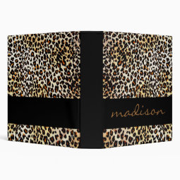 Leopard Print Binder | Zazzle