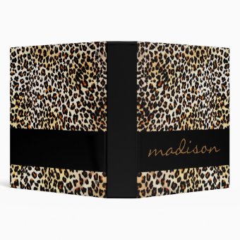Leopard Print Binder | Zazzle