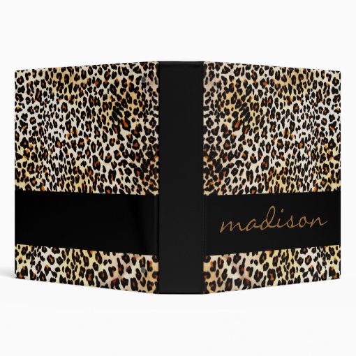 Leopard Print Binder | Zazzle