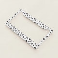 Leopard Print Black and White License Plate Frame | Zazzle