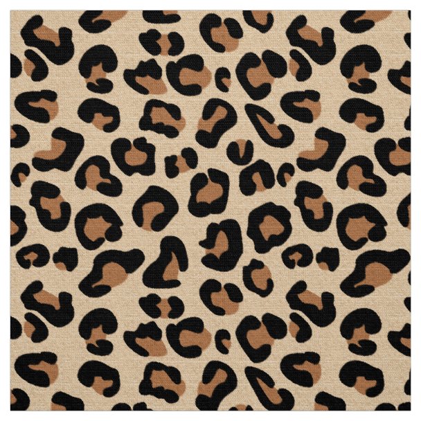 Black Tan Animal Print Fabric | Zazzle