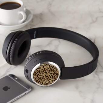 Leopard Print Bluetooth Headphones | Zazzle