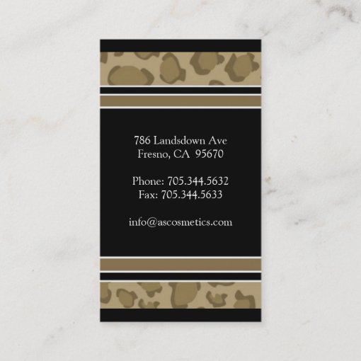 Leopard Print Business Card | Zazzle