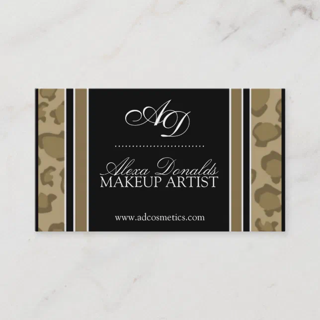 Leopard Print Business Card | Zazzle