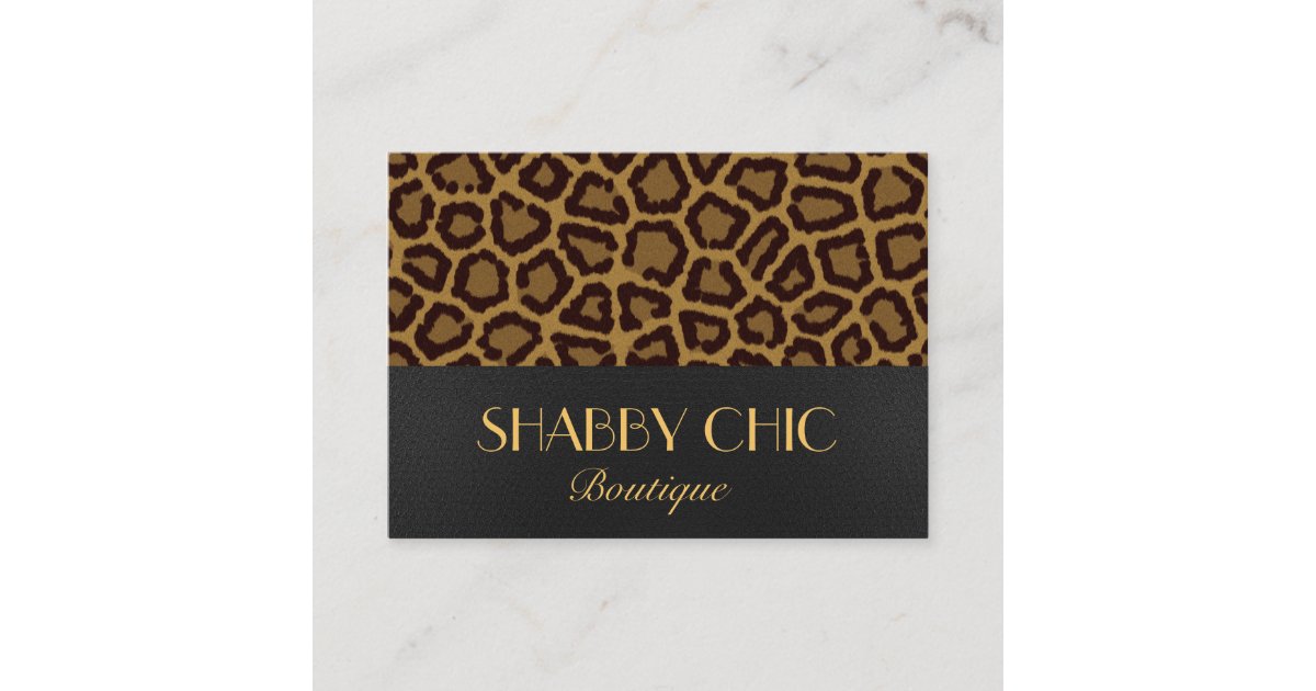 Leopard Print Business Card | Zazzle