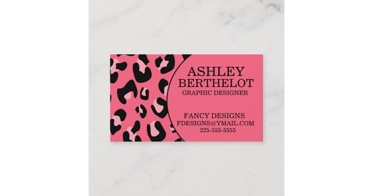 Leopard Print Business Card | Zazzle