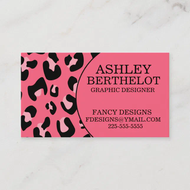 Leopard Print Business Card | Zazzle