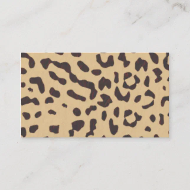 leopard print business card | Zazzle