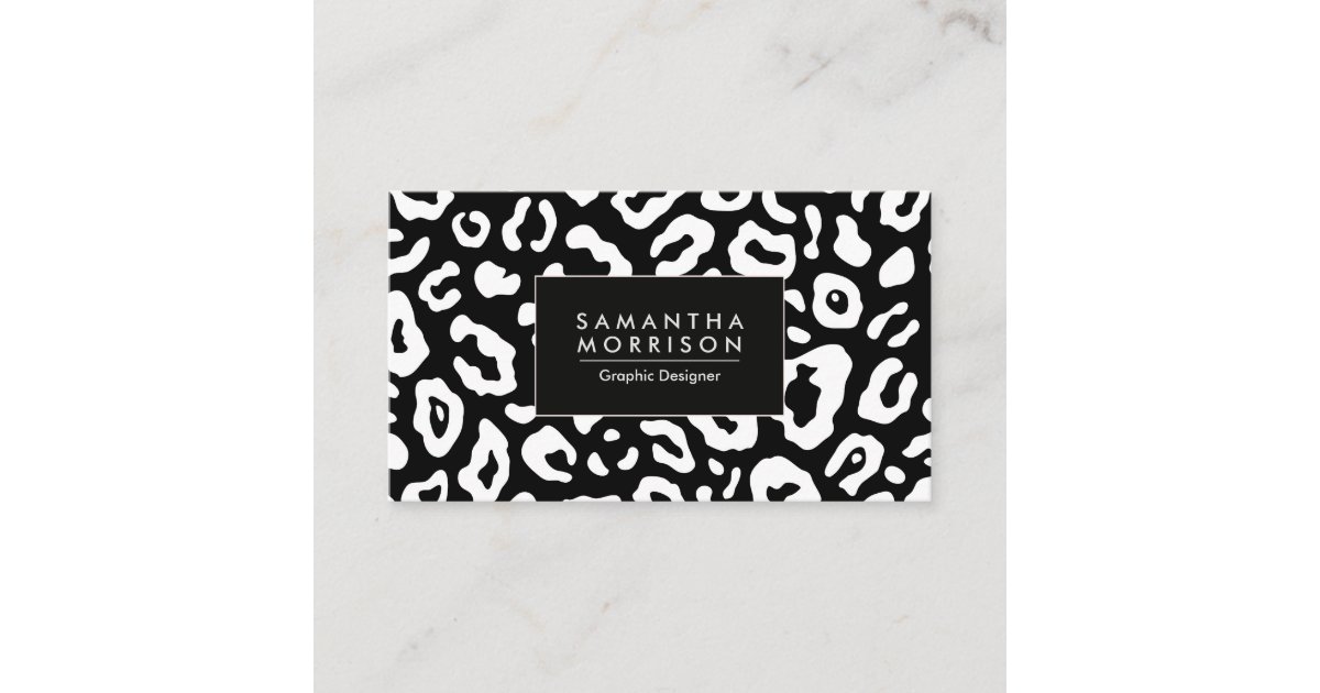 Leopard Print Business Card | Zazzle