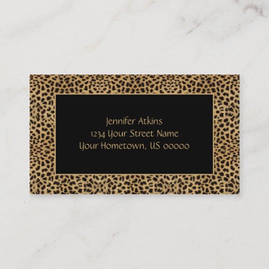 Leopard Print Business Card | Zazzle.com
