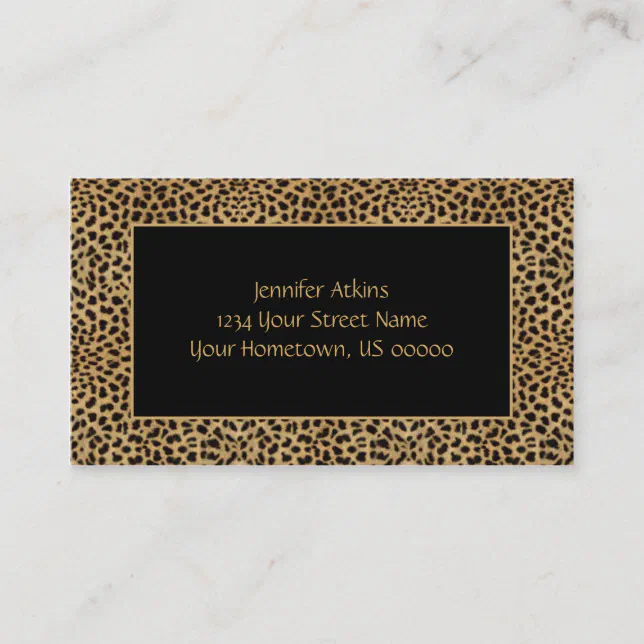 Leopard Print Business Card | Zazzle