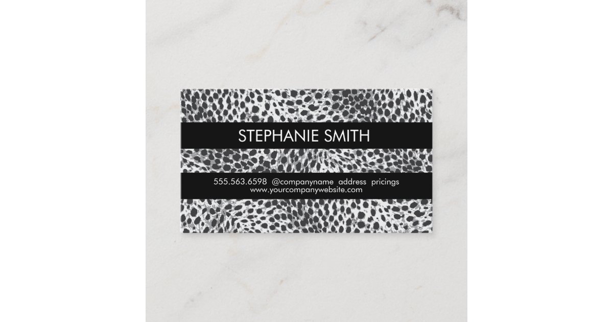 Leopard Print Business Card | Zazzle
