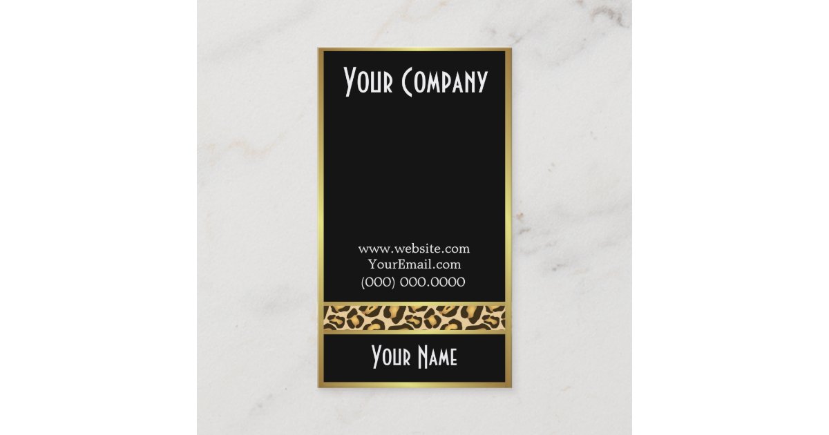 Leopard Print Business Card Template | Zazzle