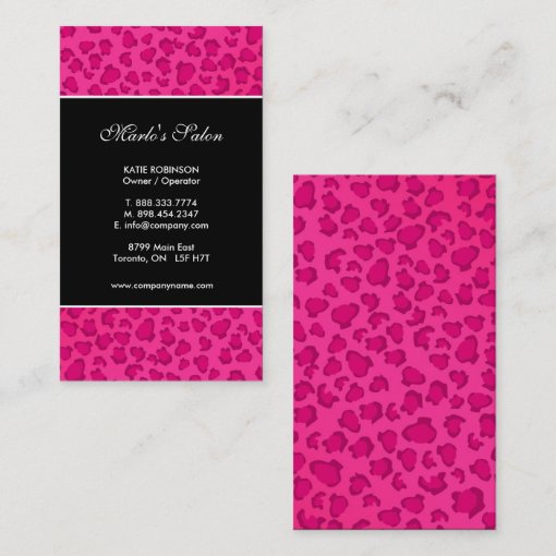 Leopard Print Business Cards | Zazzle