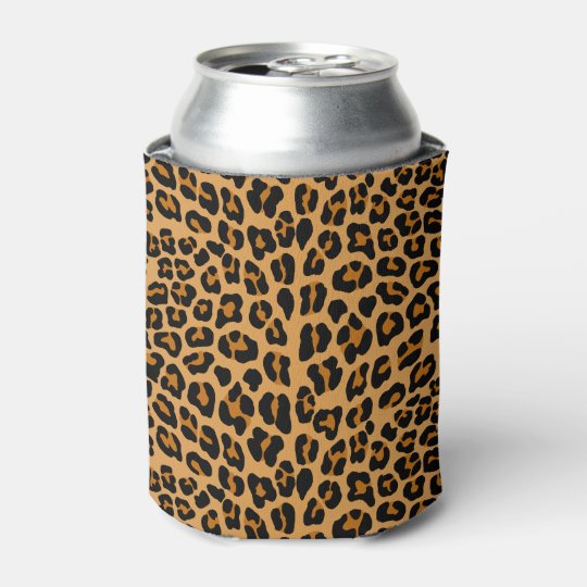 Leopard print can cooler | Zazzle.com