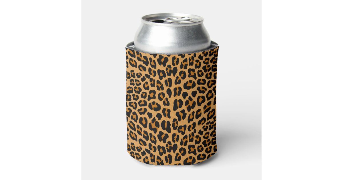 Leopard print can cooler | Zazzle