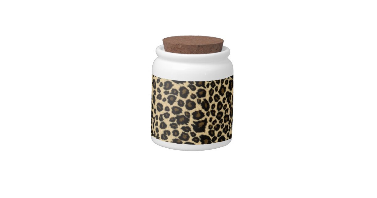 Leopard Print Candy Jar | Zazzle