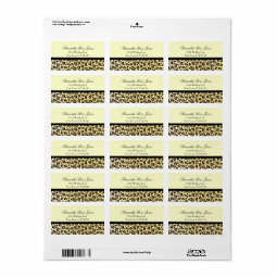 Leopard Print Custom Address Label | Zazzle