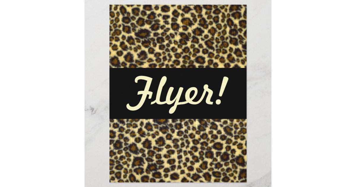 Leopard Print Customizable Flyer | Zazzle