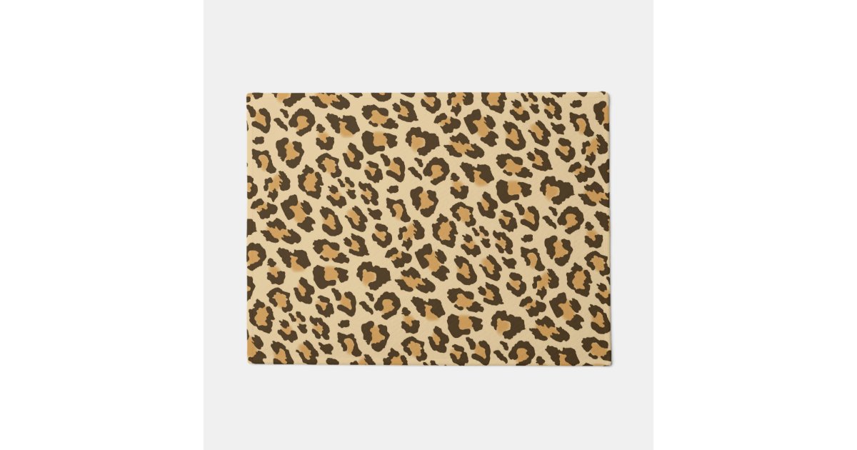 Leopard Print Door Mat | Zazzle