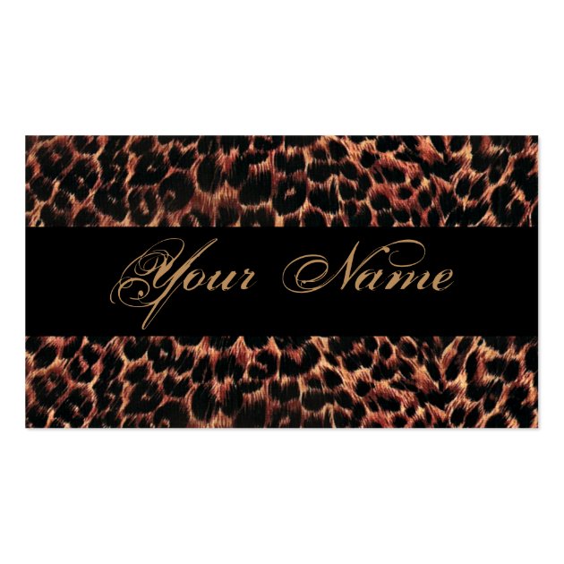 Leopard Print Elegance Business Card