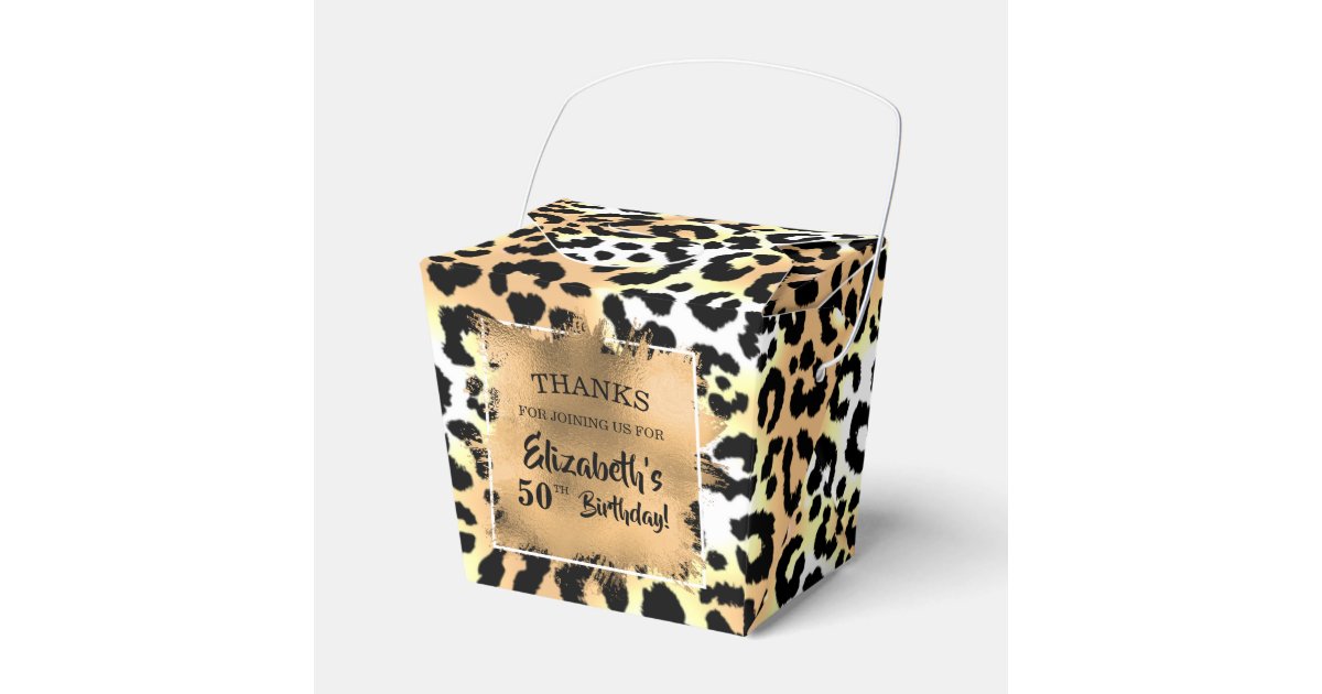 Leopard Print Favor Box | Zazzle
