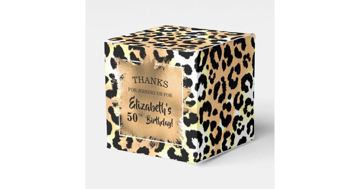 Leopard Print Favor Box | Zazzle