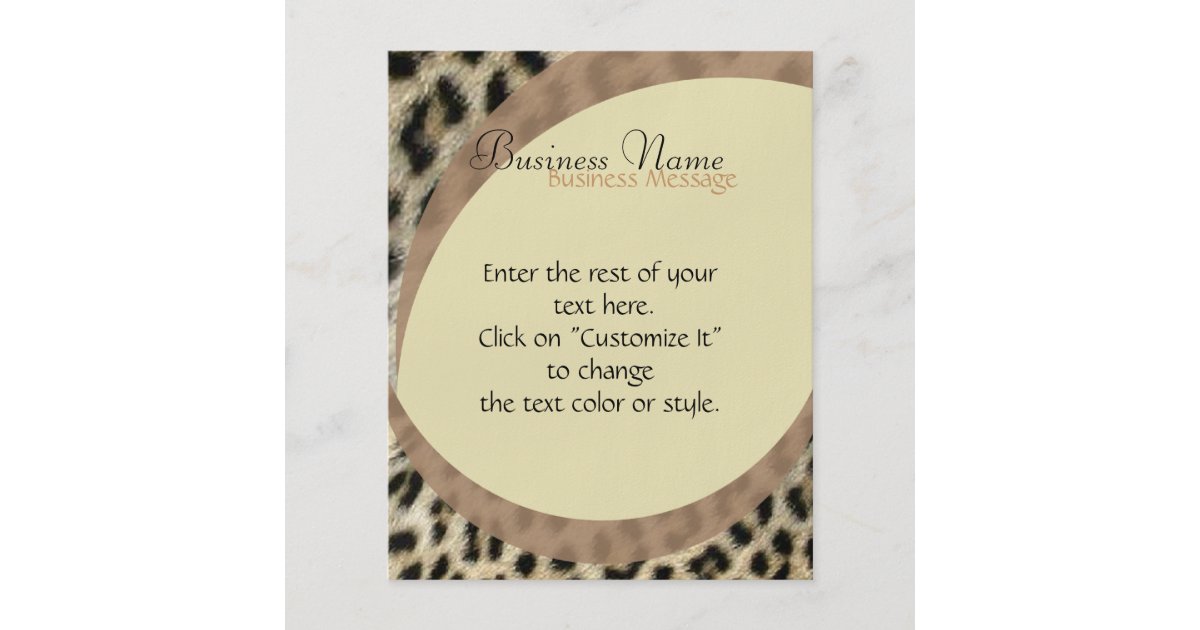 Leopard Print Flyer | Zazzle
