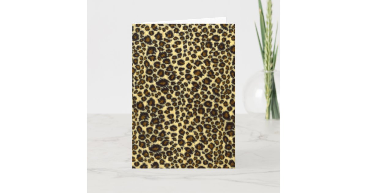 Leopard Print Greeting Card | Zazzle