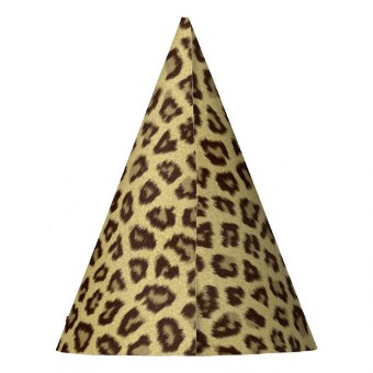 Leopard Print Happy Birthday Party Hat | Zazzle