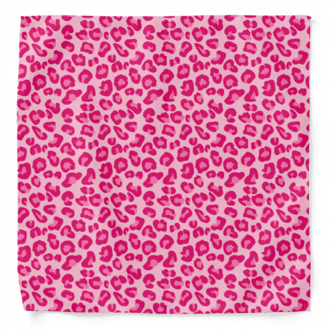 Leopard Print in Pastel Pink, Hot Pink and Fuchsia Bandana | Zazzle