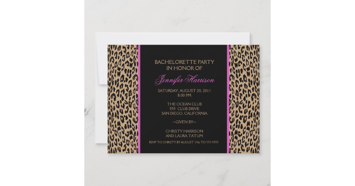Leopard Print Invitation | Zazzle