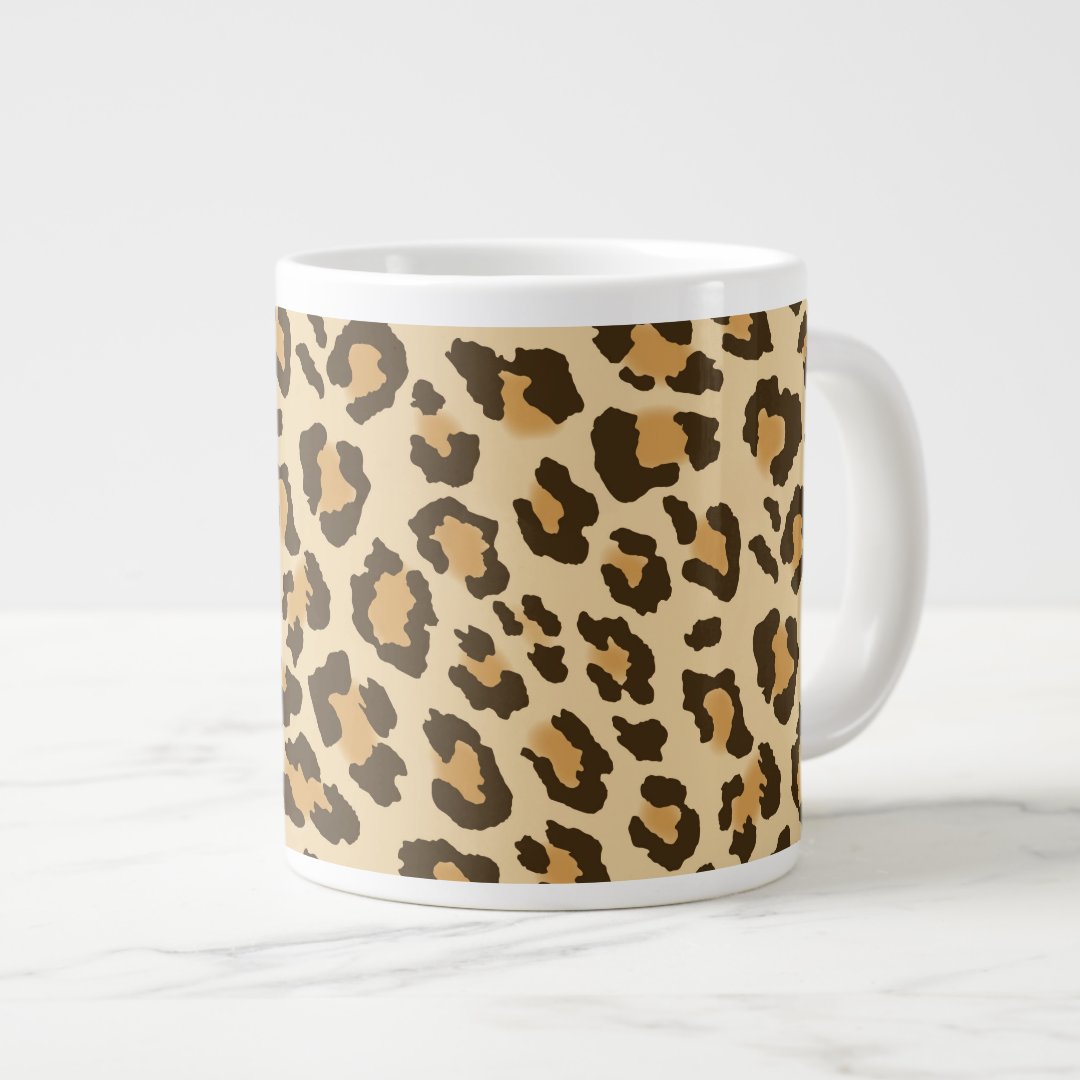 Leopard Print Jumbo Coffee Mug | Zazzle