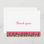 Leopard Print Jungle Thank You Note Cards | Zazzle
