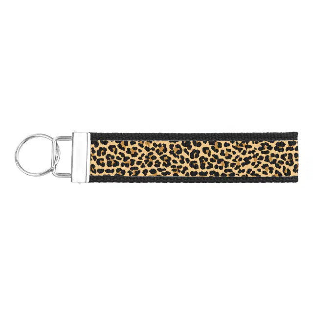 Leopard Print Key Fob Wristlet Key Chain | Zazzle
