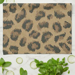 Leopard Print Kitchen Towel | Zazzle