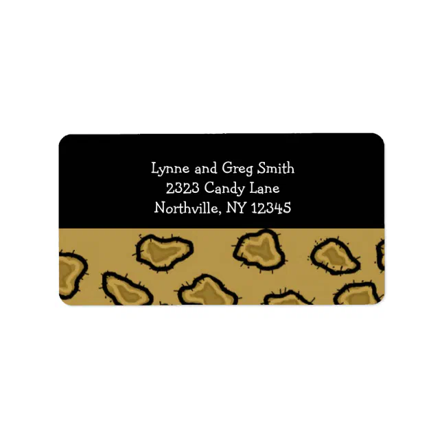Leopard Print Label | Zazzle